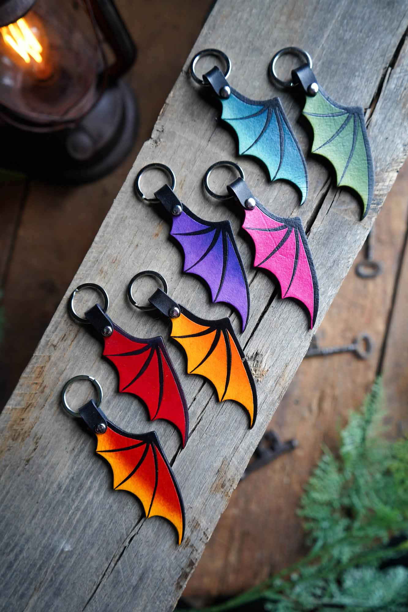 Dragon Wing Leather Keychain - Made In Canada - Hammerthreads