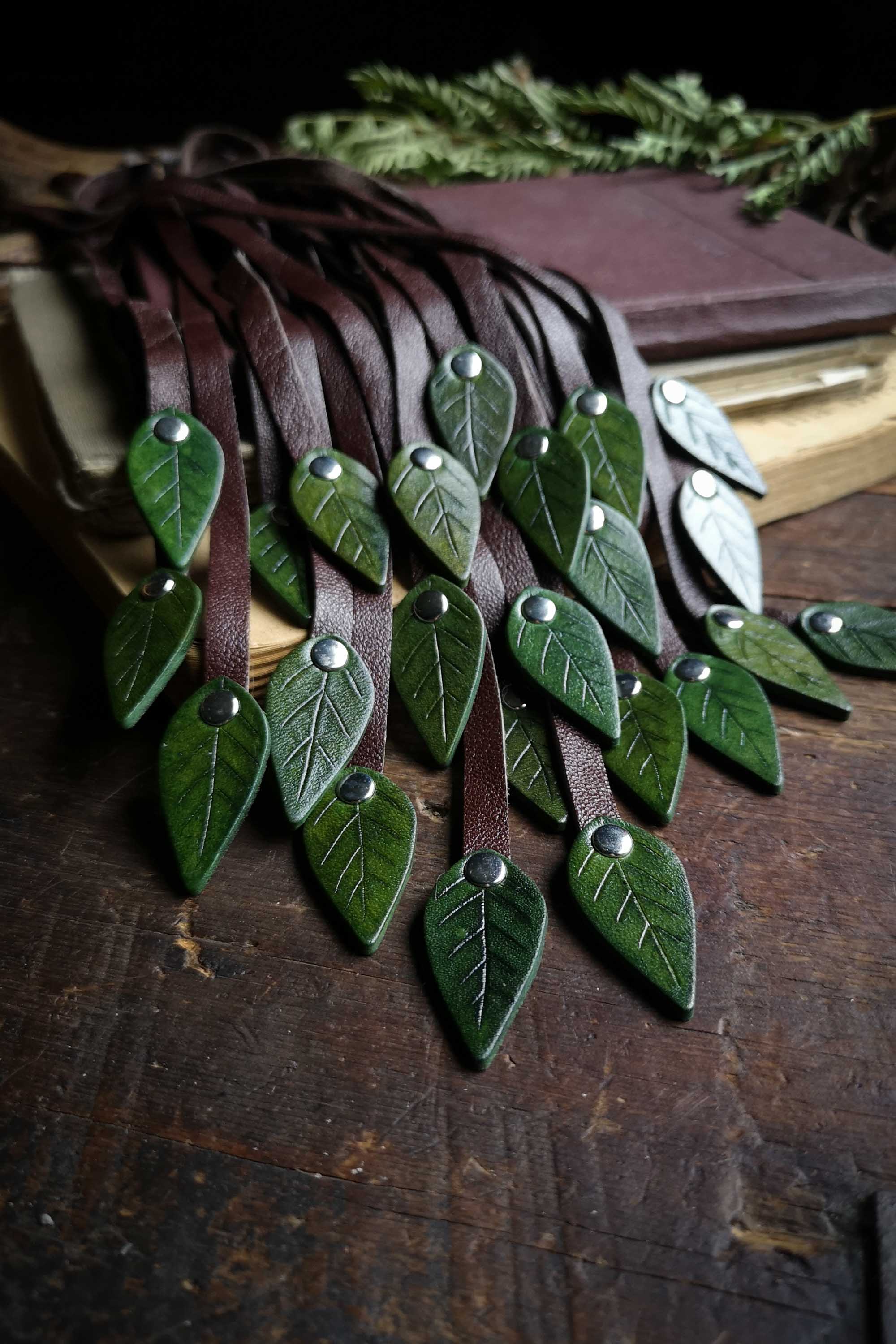 Leaf Bookmark - Recycled Leather - Made In Canada - Hammerthreads