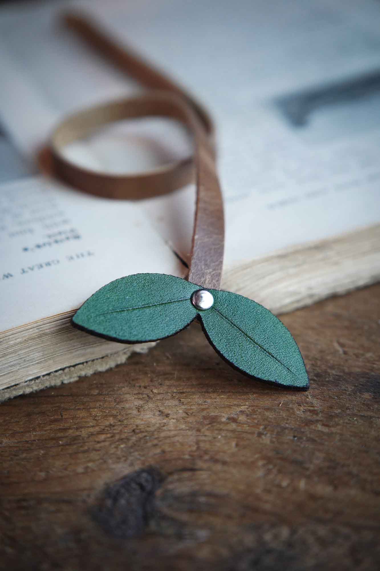 Seedling Bookmark - Recycled Leather - Made In Canada - Hammerthreads